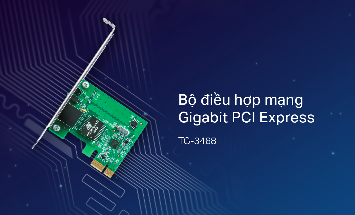 Card Mạng Có Dây PCI Express TP-Link TG-3468 | Tốc Độ 10/100/1000Mbps