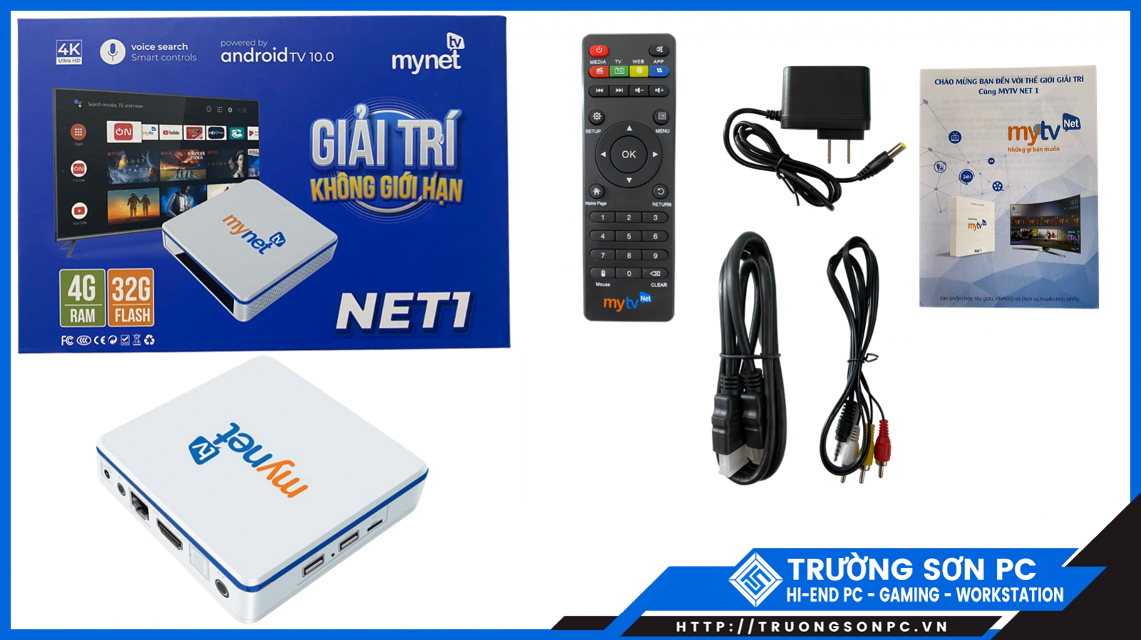 Android Tv Box MYNET TV 4H Ram 4G, Rom 32G